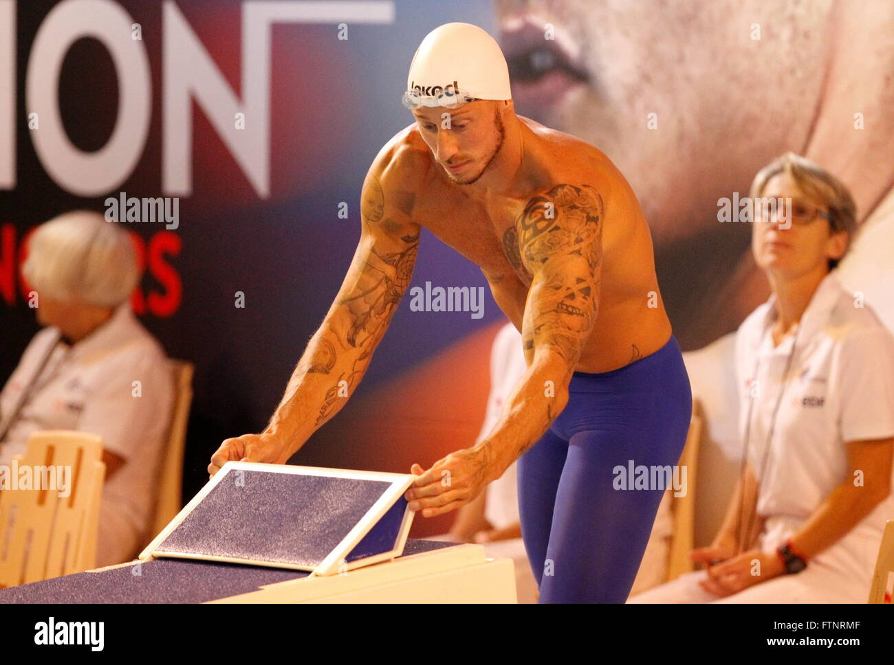 Frederick Bousquet's 50m 3rd nl the champion of France in the pool Jean ...