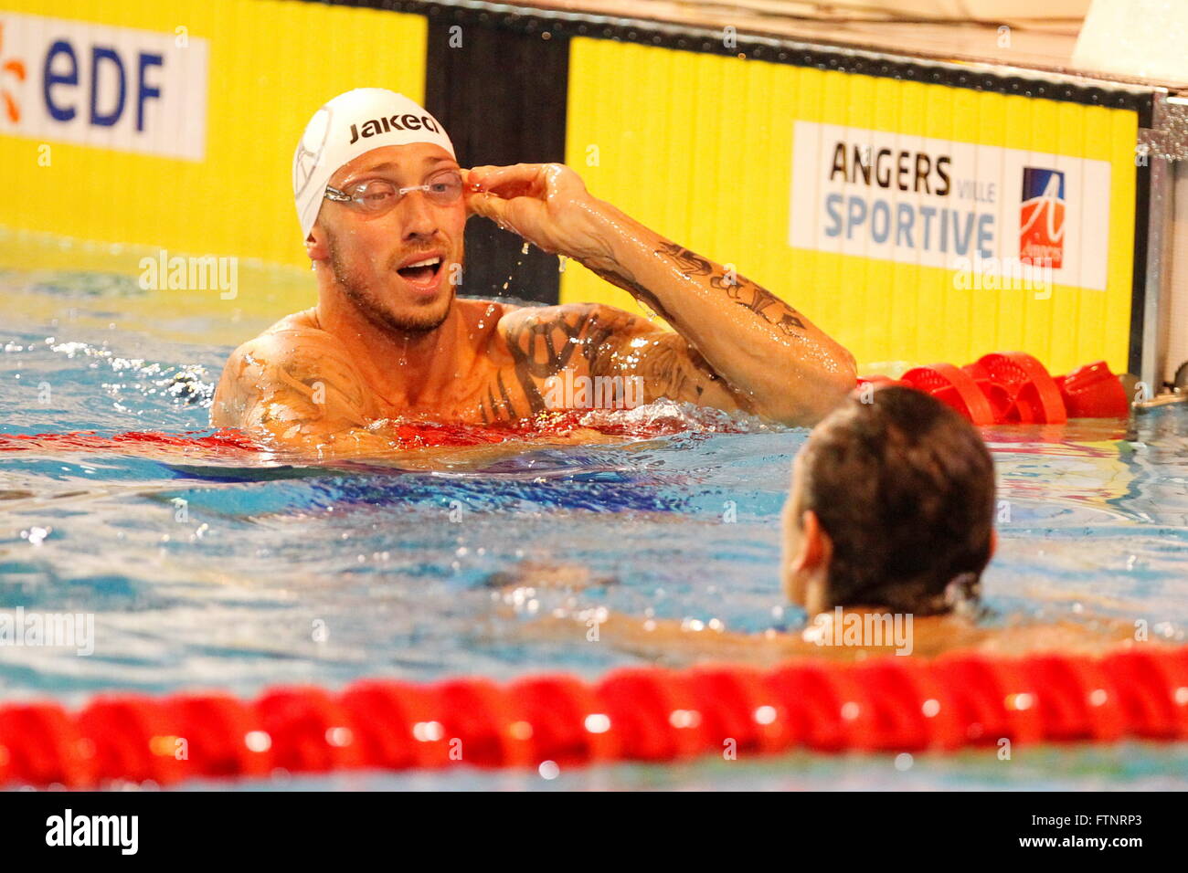 Frederick Bousquet's 50m 3rd nl the champion of France in the pool Jean ...