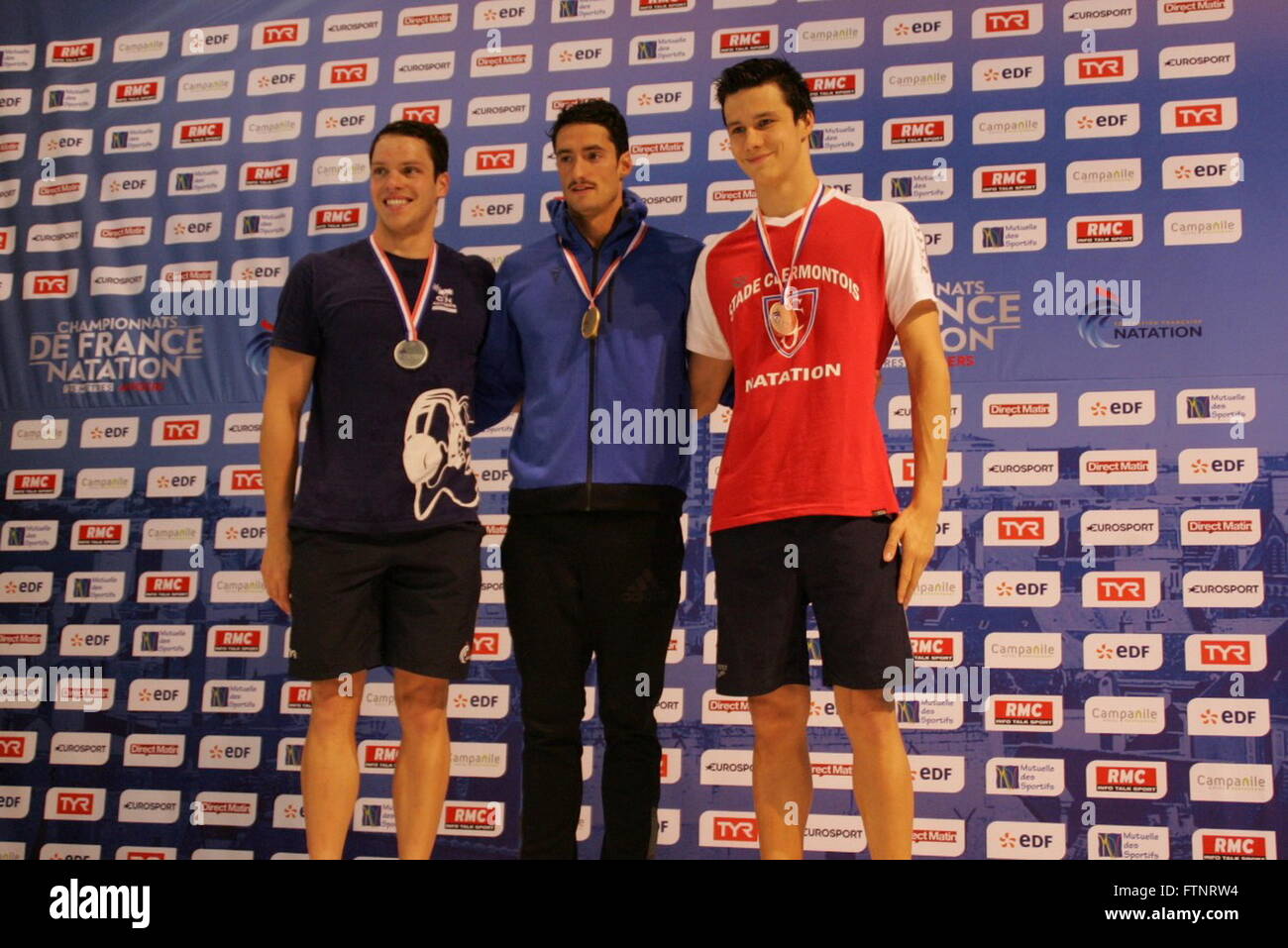Benjamin Stasiulis, Eric Ress et Geoffroy Mathieu sur le podium in the ...