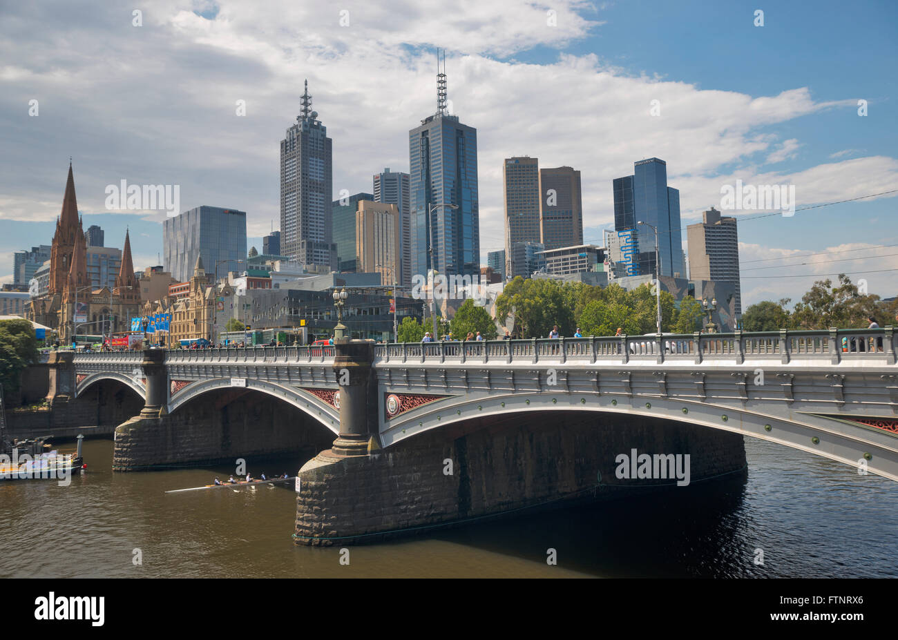 Southbank and Princess Bridge Yarra River Melbourne Australia Stock ...