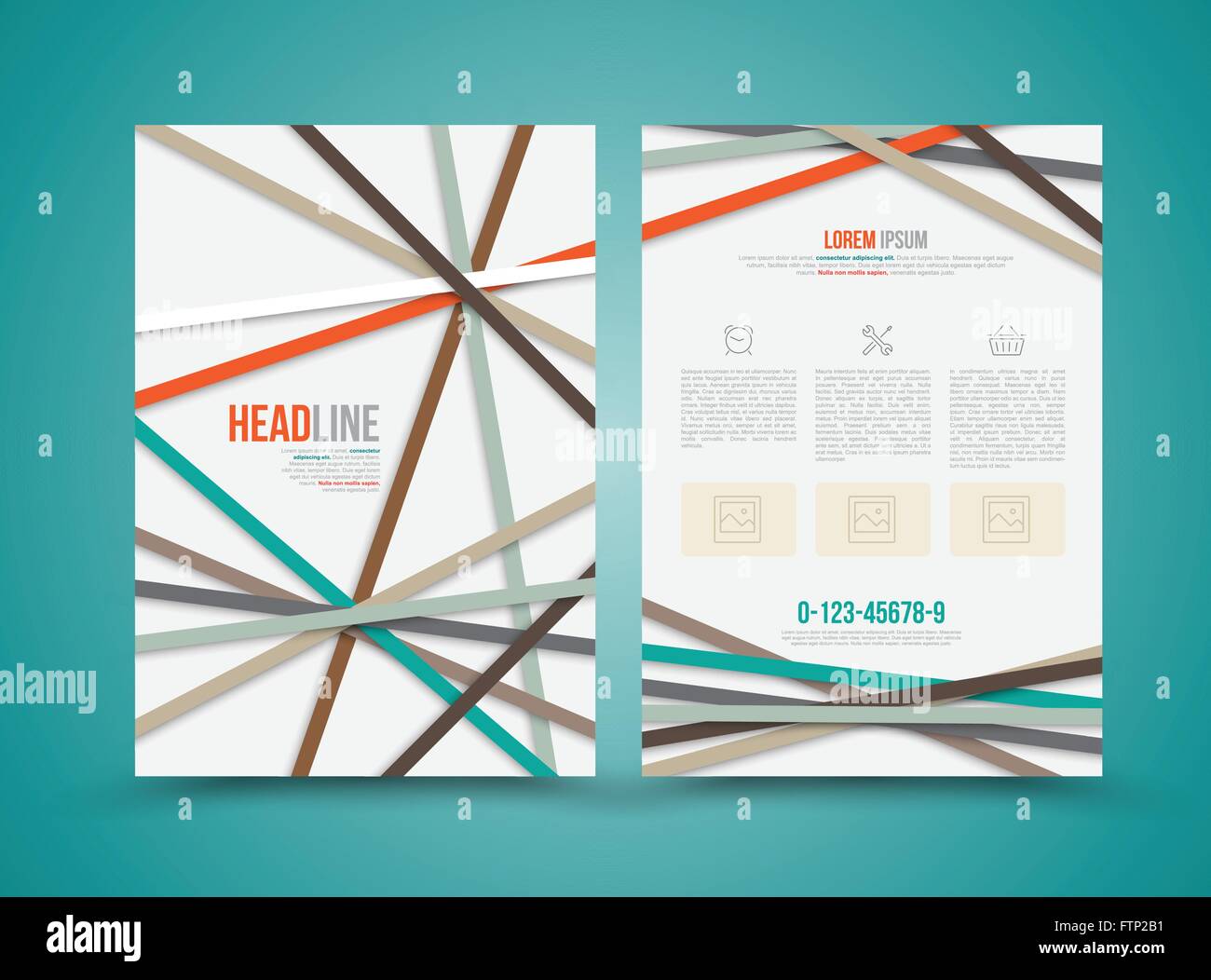 Vector brochure template design with line color Stock Vector Image ...