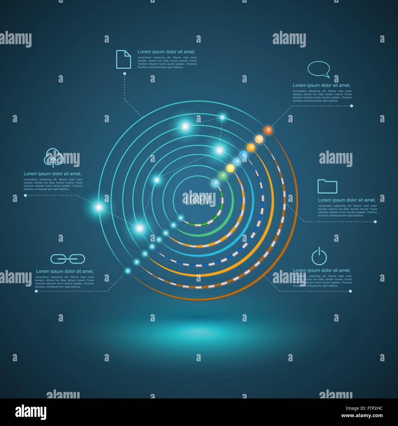 Circle connection for network cable concept Stock Vector Image & Art ...