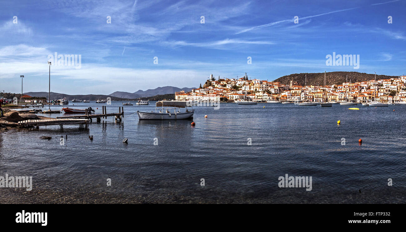 Poros island view, Greece, Europe Stock Photo - Alamy