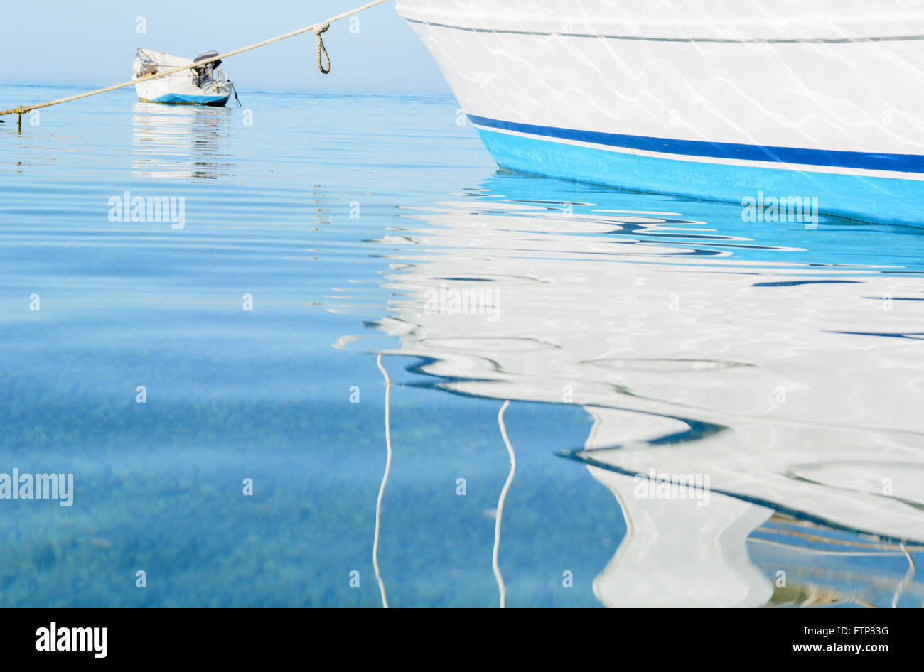 abstract reflections of boats Stock Photo - Alamy