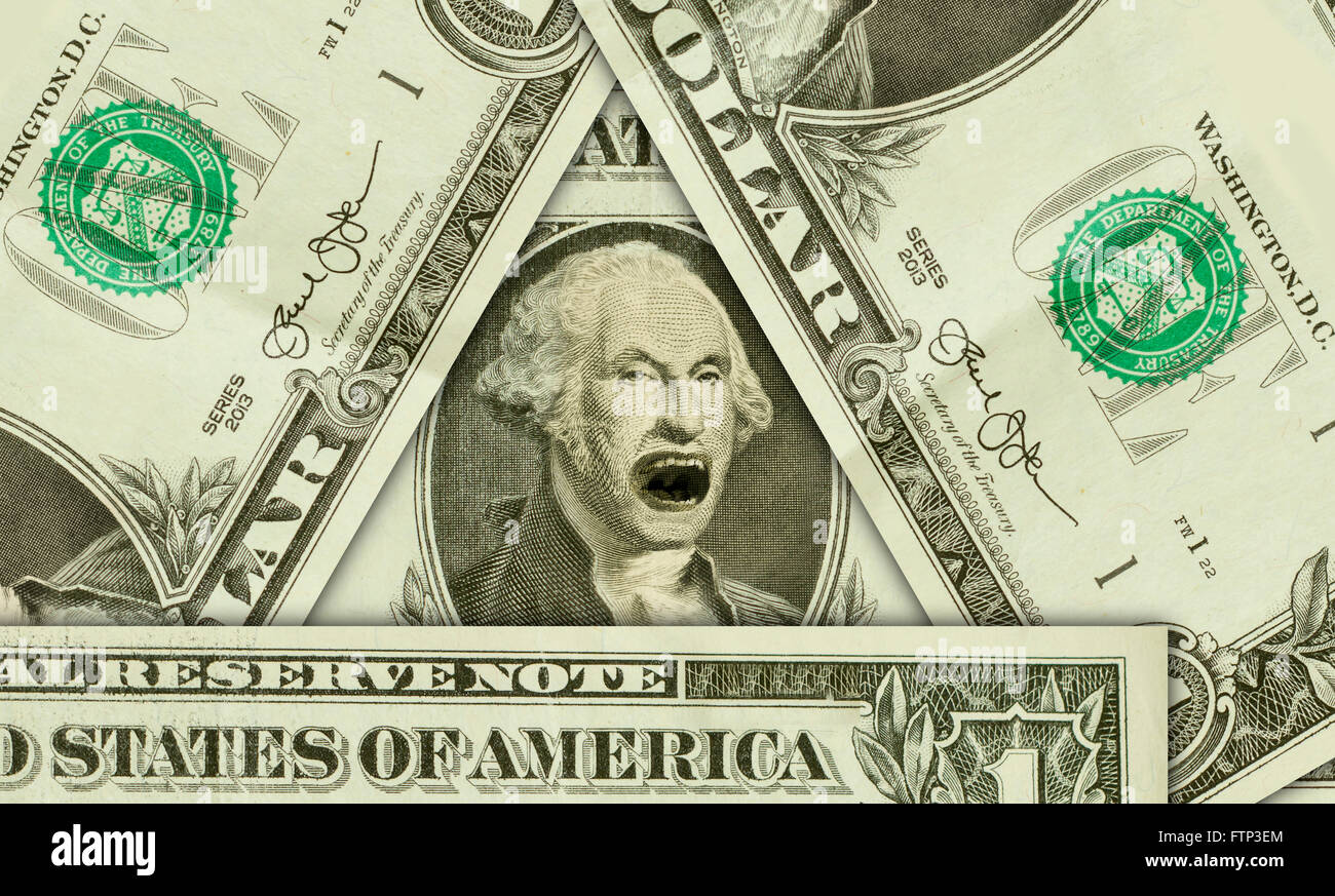 Emotional yelling George Washington with incredibly angry expression ...