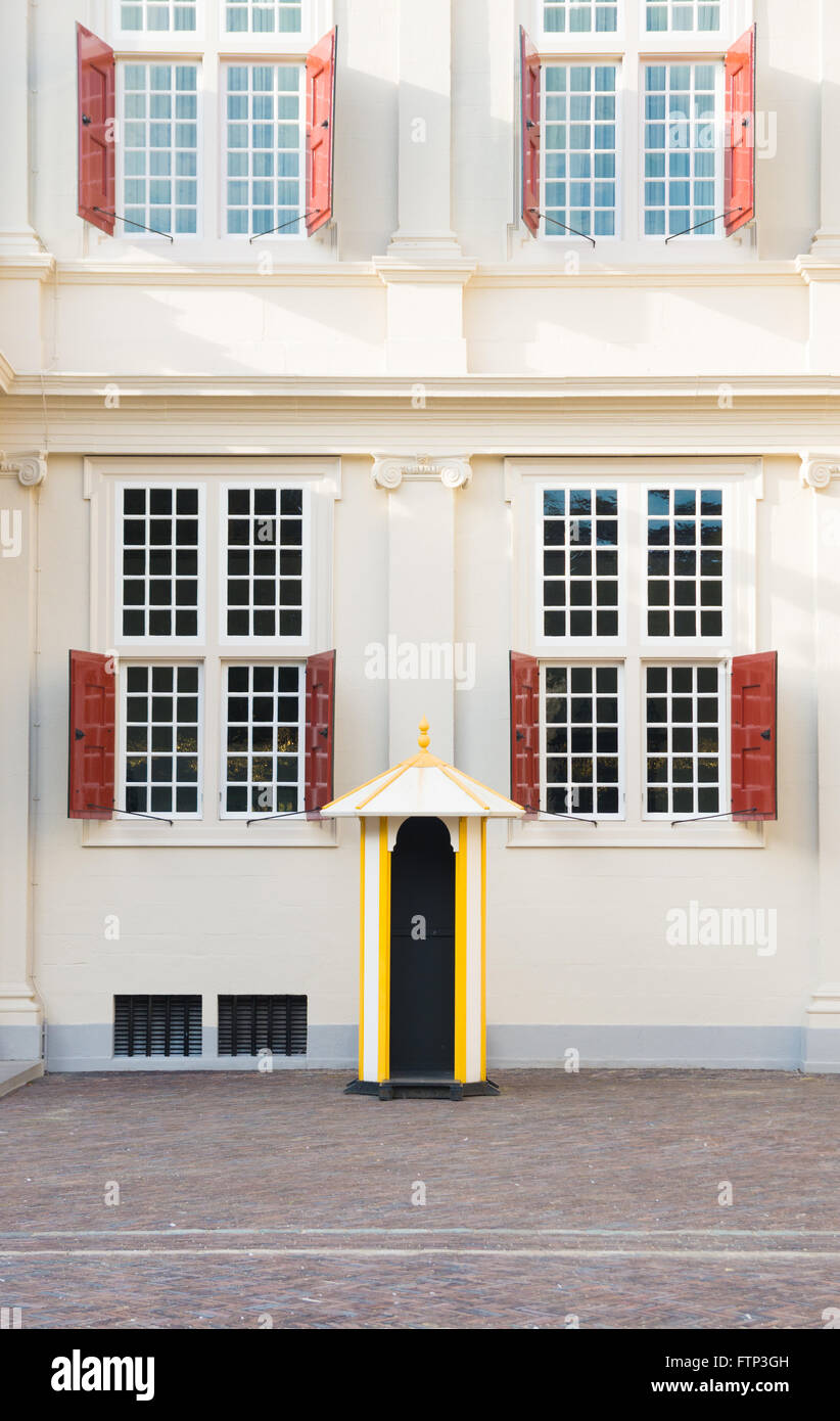 empty guard booth at Palais Noordeinde, the residence of the Dutch ...