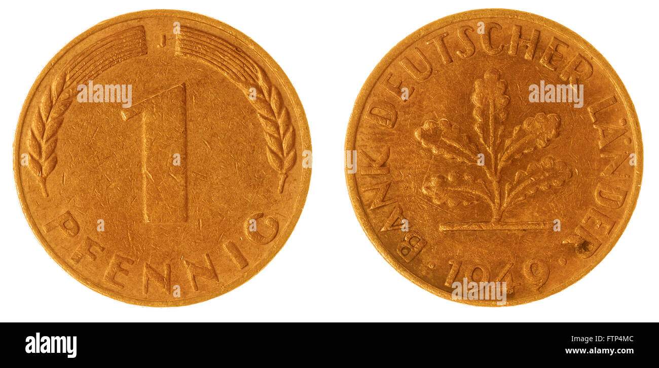 1 pfennig hi-res stock photography and images - Alamy