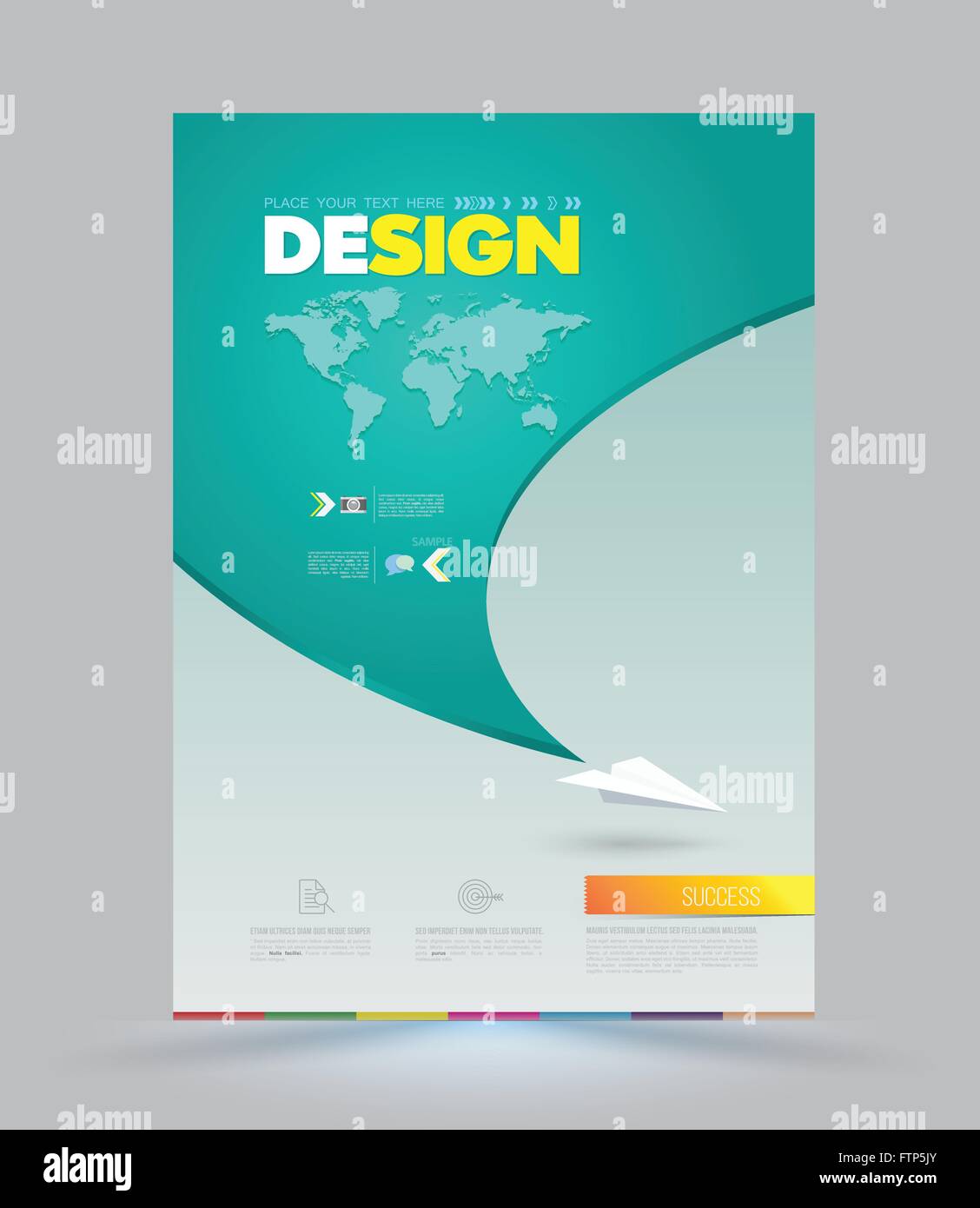 Vector design page template origami modern style. Vector illustration ...