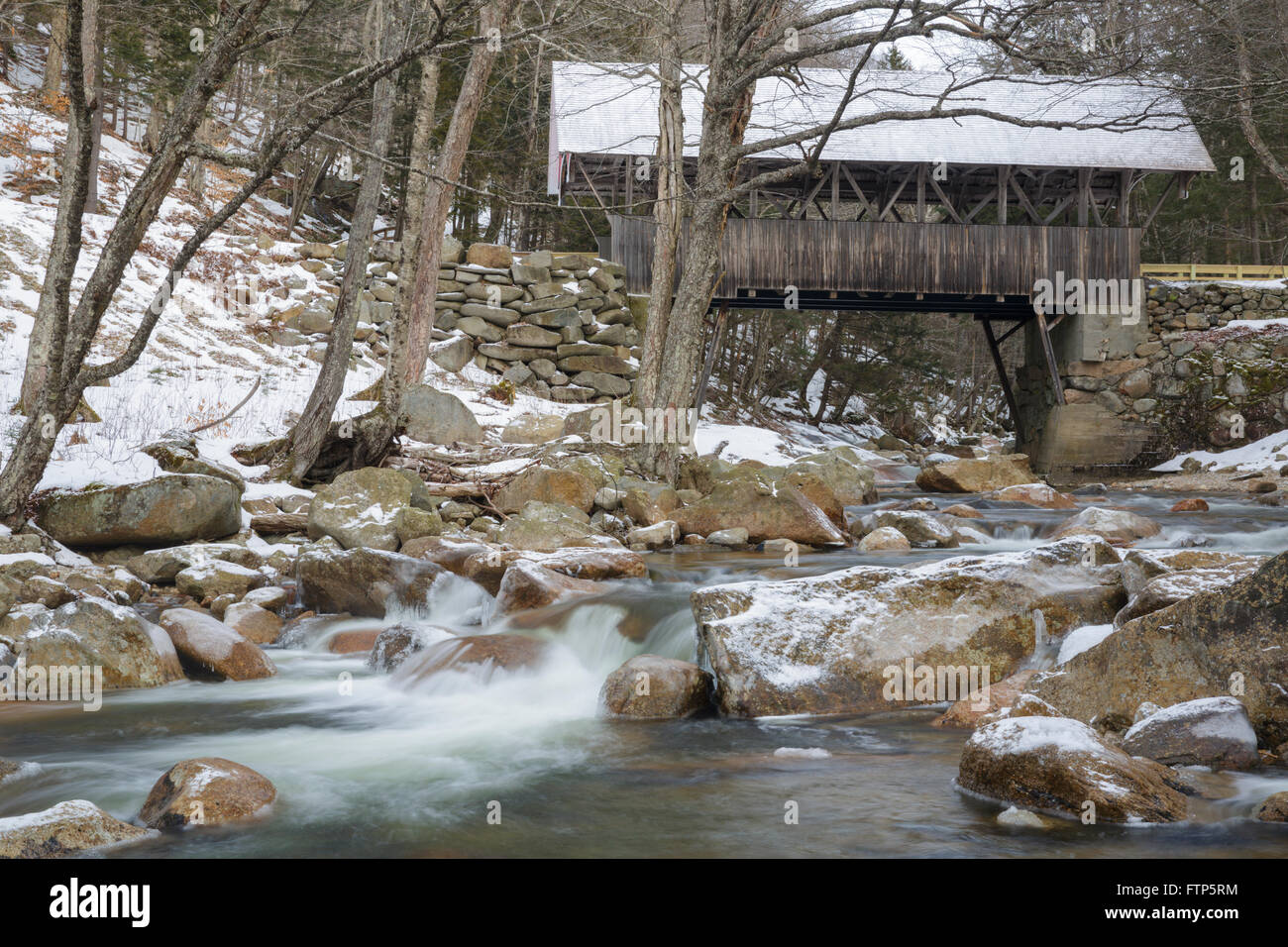 Flume Covered Bridge in Franconia Notch State Park of Lincoln, New ...