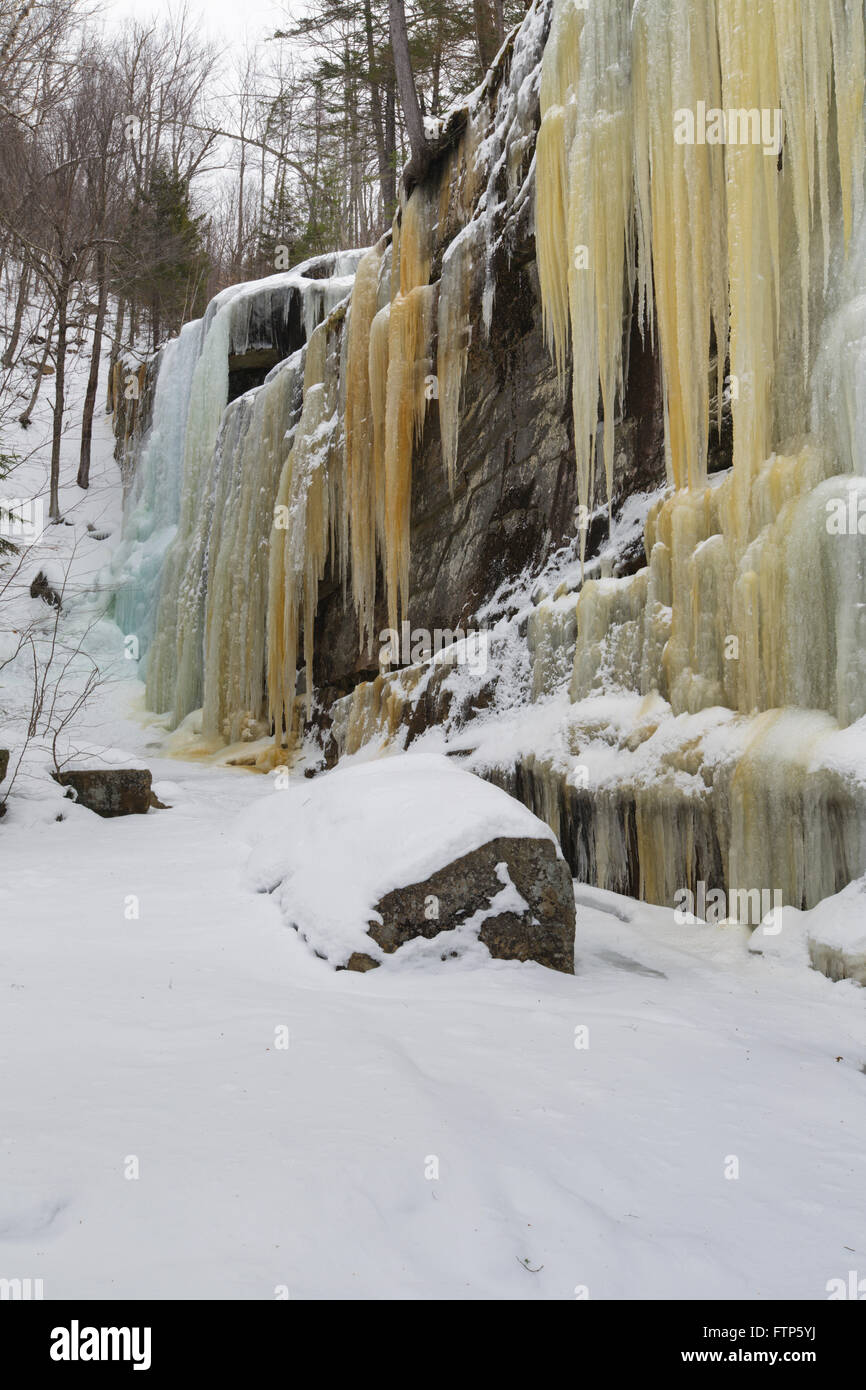 Pitcher Falls during the winter months in Albany, New Hampshire USA ...