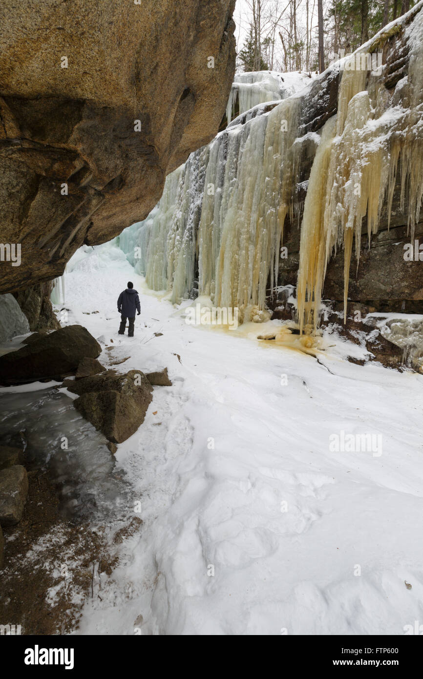 Pitcher Falls during the winter months in Albany, New Hampshire USA ...