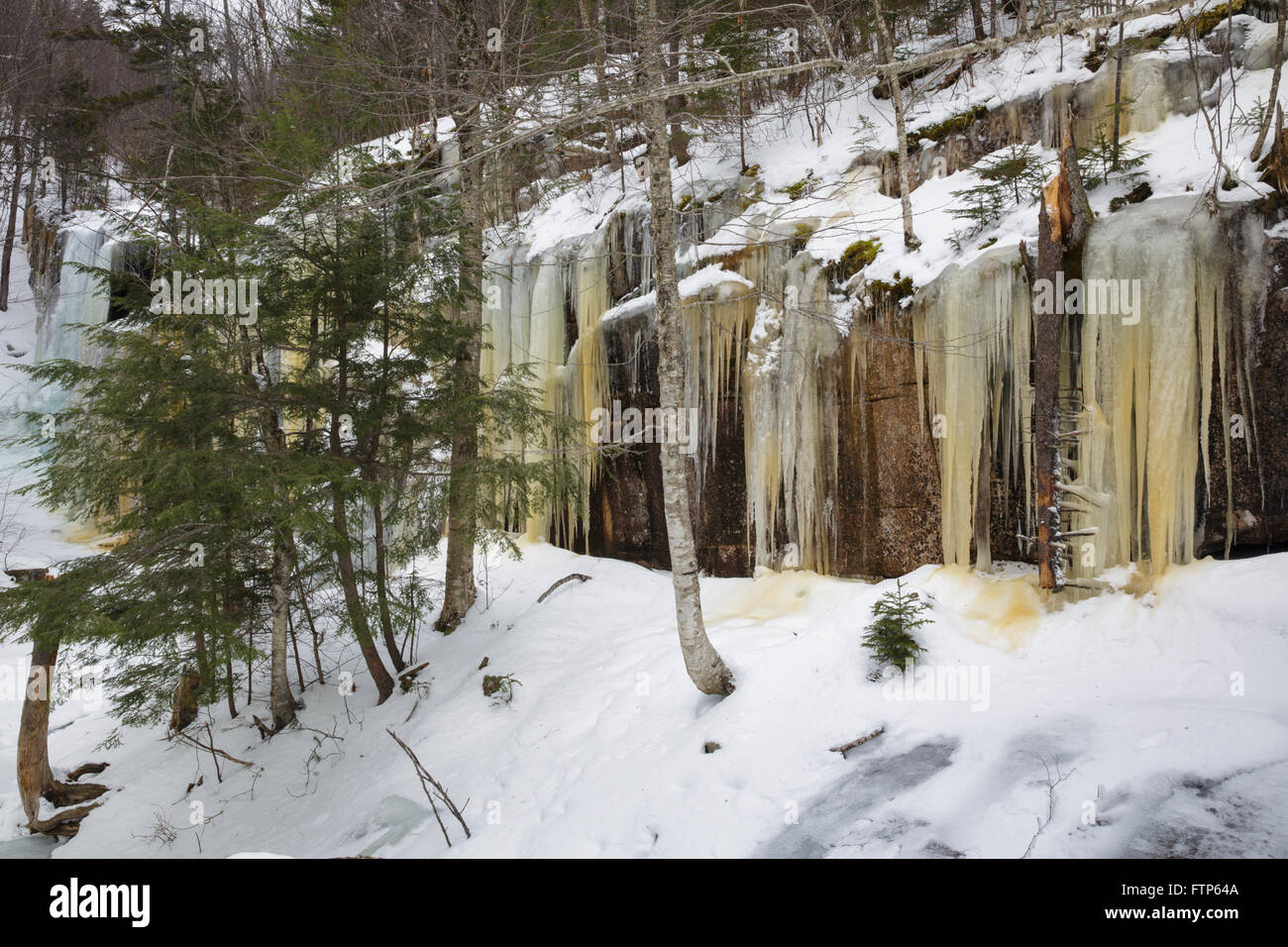 Ice build up next to Pitcher Falls (in the back) during the winter ...