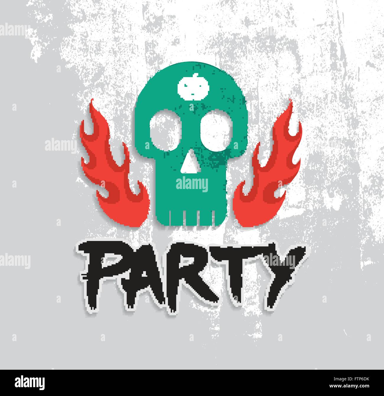Poster party with skull vector illustration Stock Vector Image & Art ...