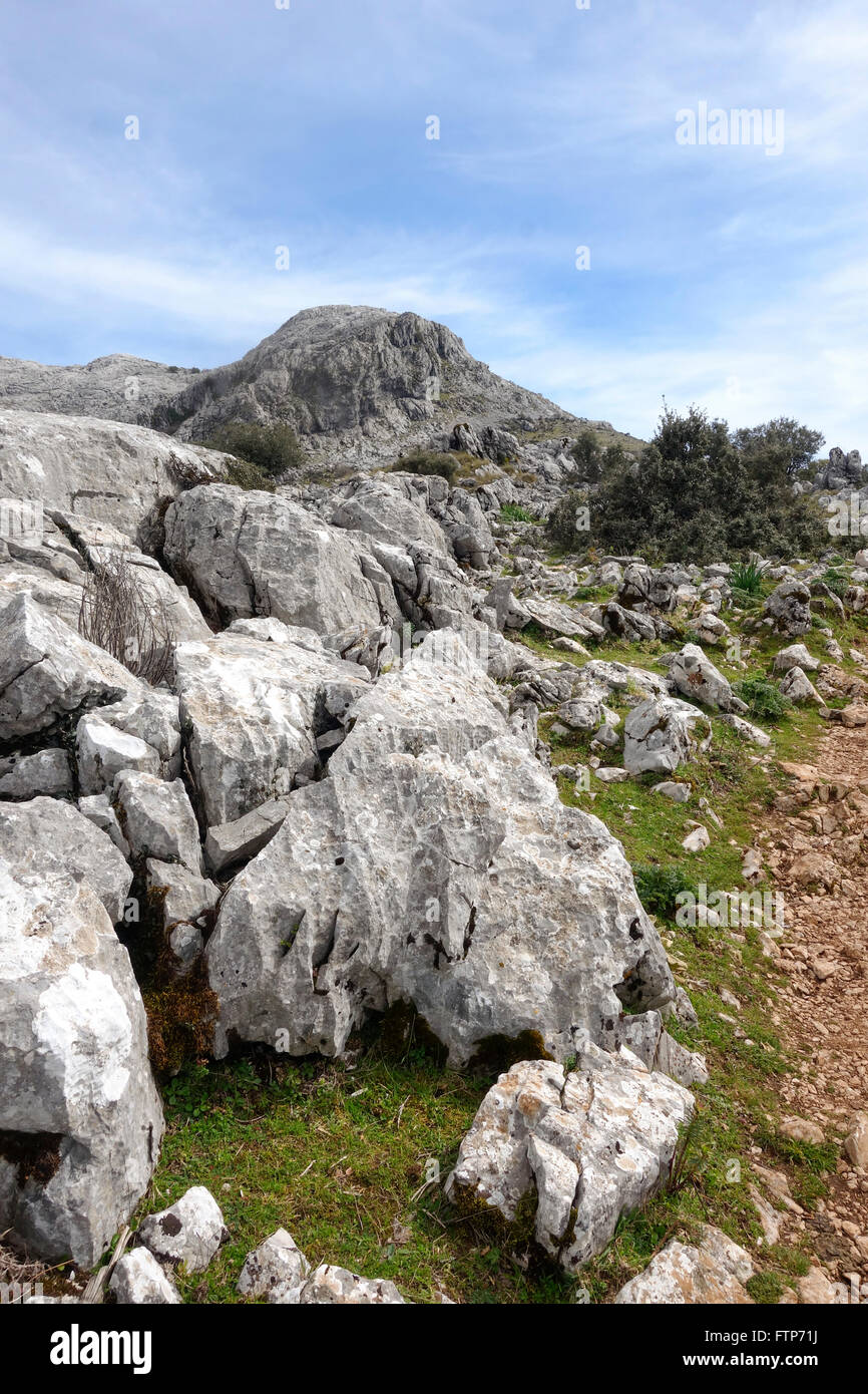 Lapiés or Lapiaz, Karstic weathered limestone surface, mountains ...