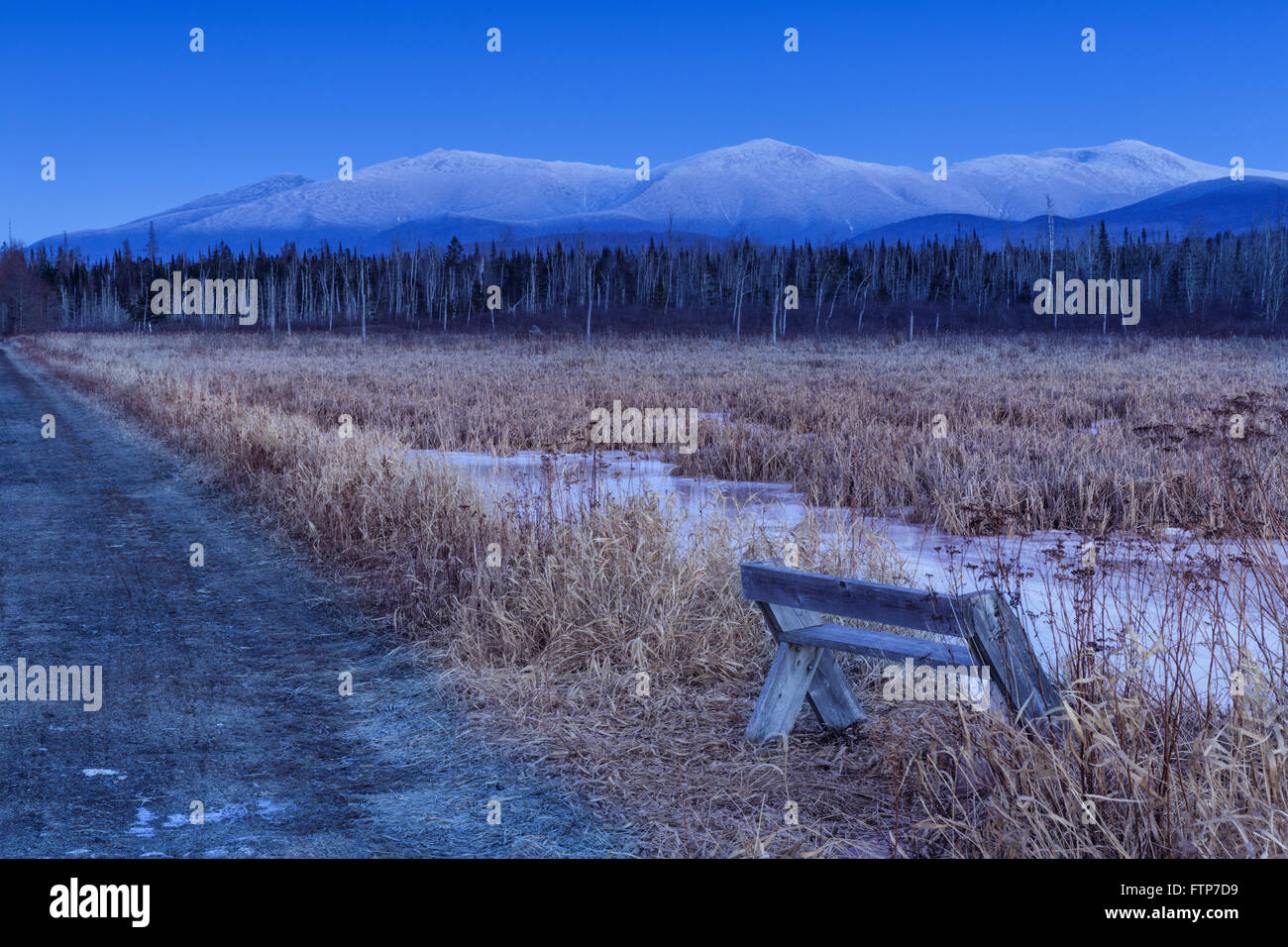 Snowcapped Presidential Range at sunset from the Presidential Range ...