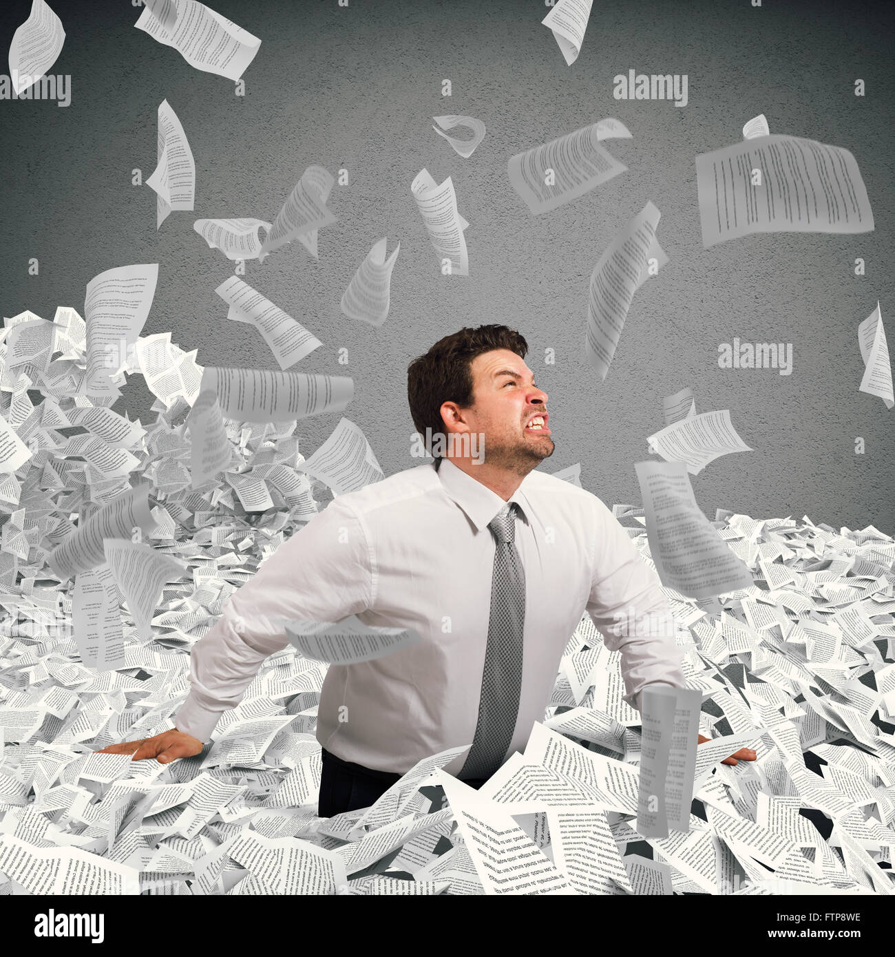 Buried by the bureaucracy Stock Photo - Alamy