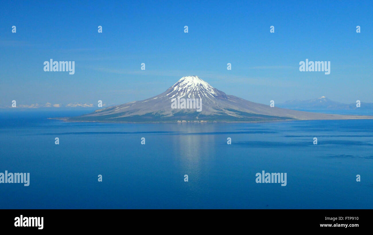 Cone of the Augustine Volcano on Augustine Island in the lower Cook ...