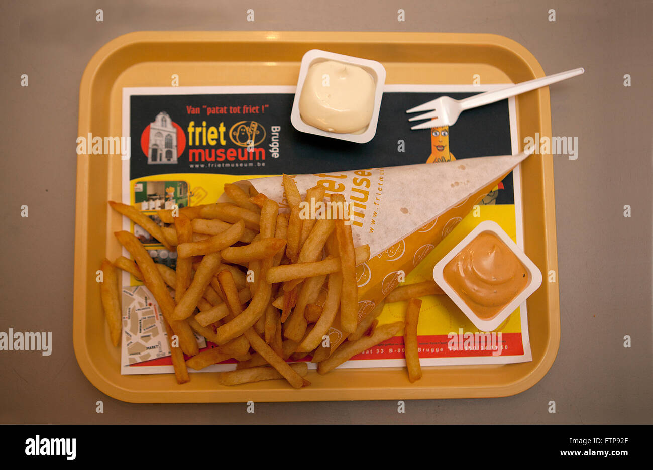 Bruges,Belgium: Friet Museum,the Belgian potato chip museum Stock Photo ...