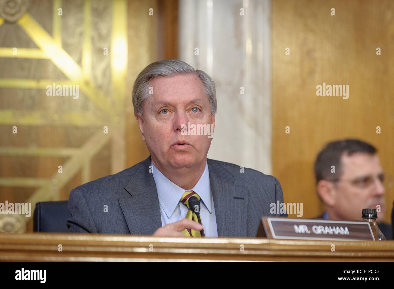 U.S Senator Lindsey Graham during the Senate Appropriations Committee ...