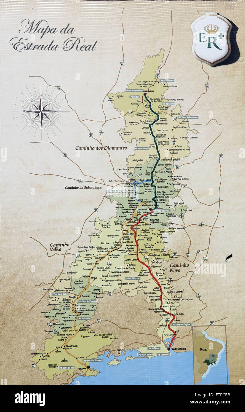 Map of Royal Road Stock Photo - Alamy