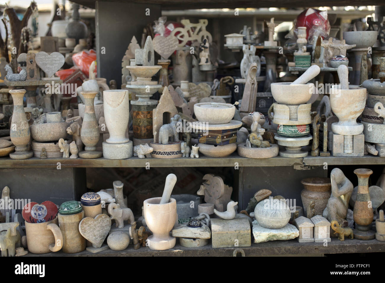 Craft in soapstone handicraft fair in the city of Ouro Preto - MG Stock ...