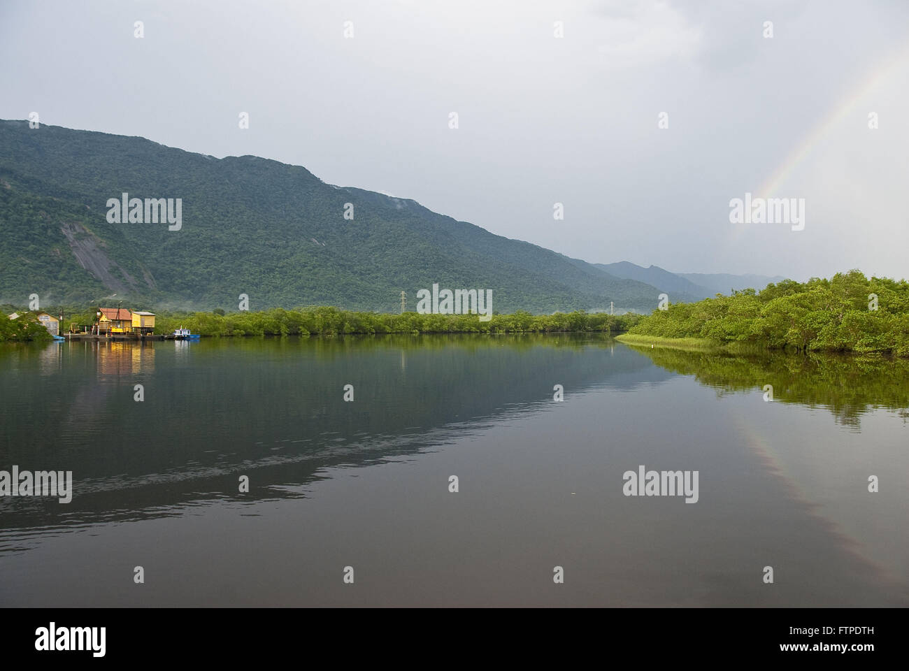 Port Power Plant in Rio Itatinga Itapanhau Stock Photo - Alamy