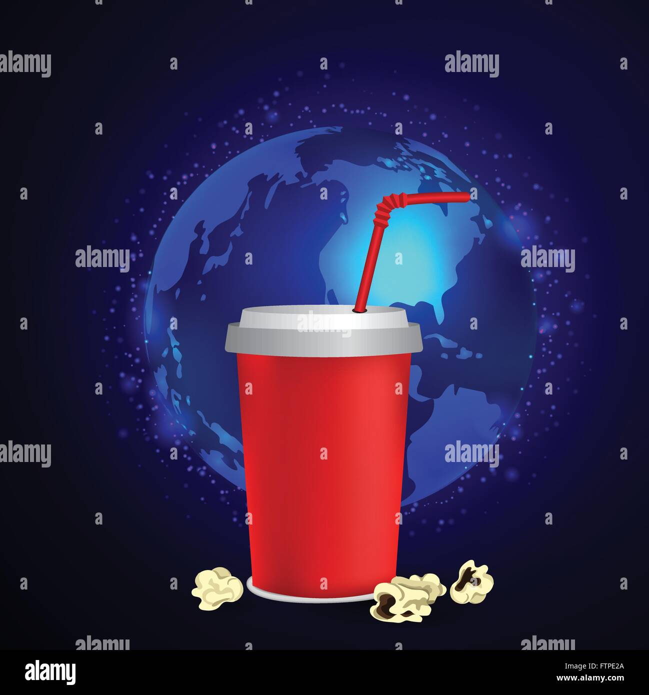Red paper cup template Stock Vector Image & Art - Alamy