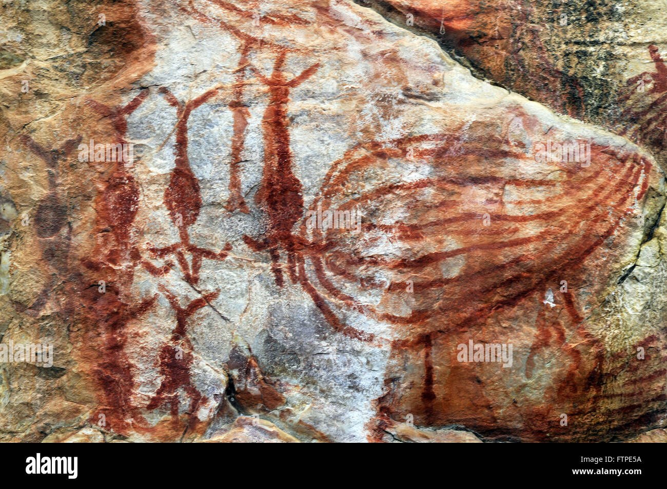 Rock inscriptions dated 7000 years at an altitude of 1250 meters Stock ...