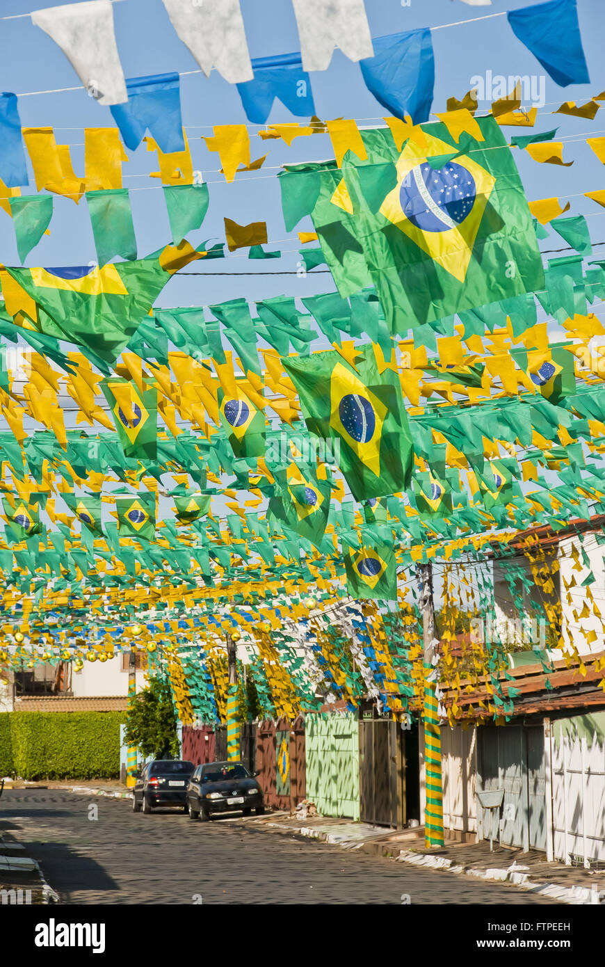 Guara city street decorated for the World Cup of africa Stock Photo - Alamy