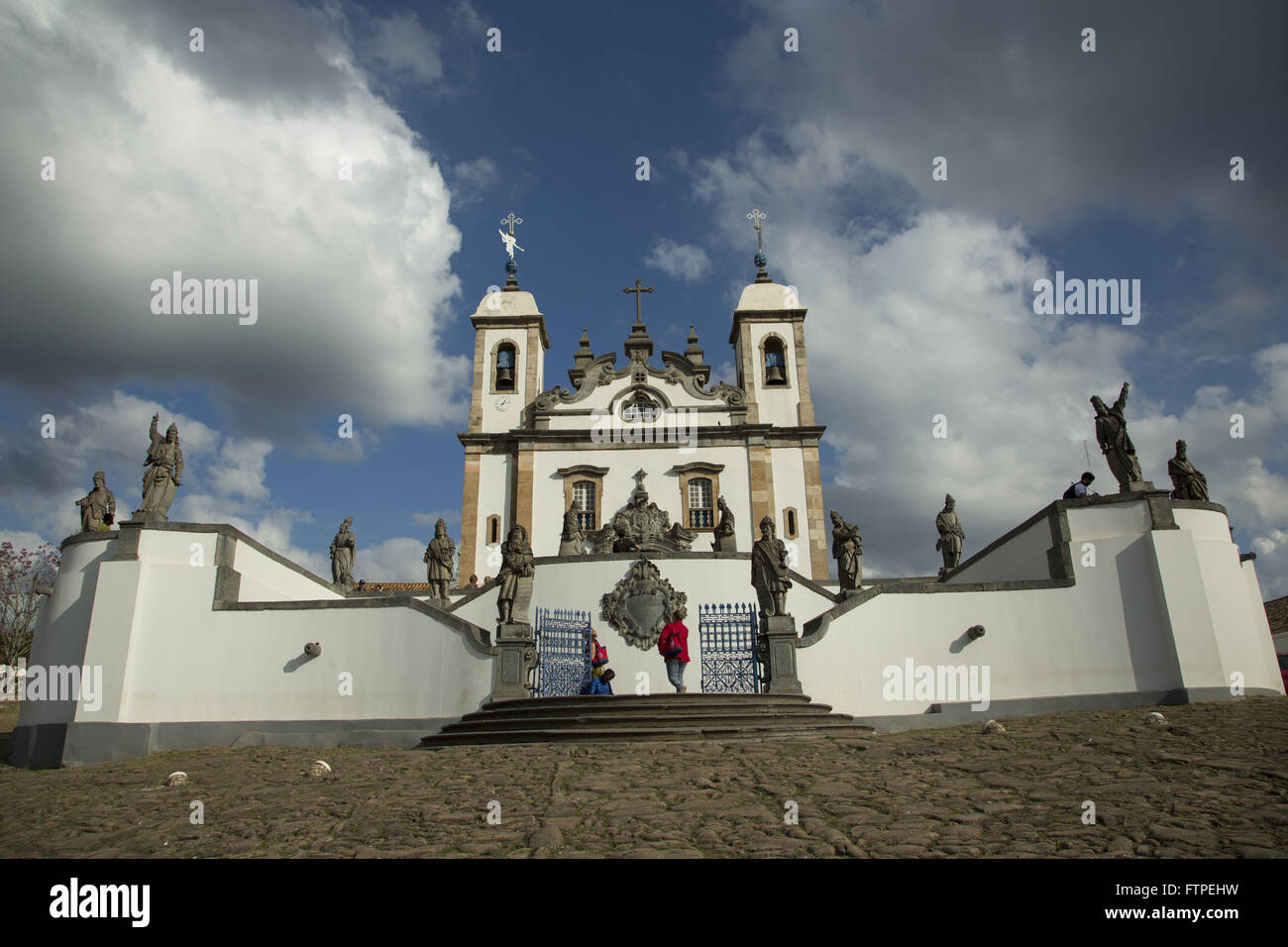 Basilica of Bom Jesus Matozinhos with sculptures of Aleijadinho Stock ...
