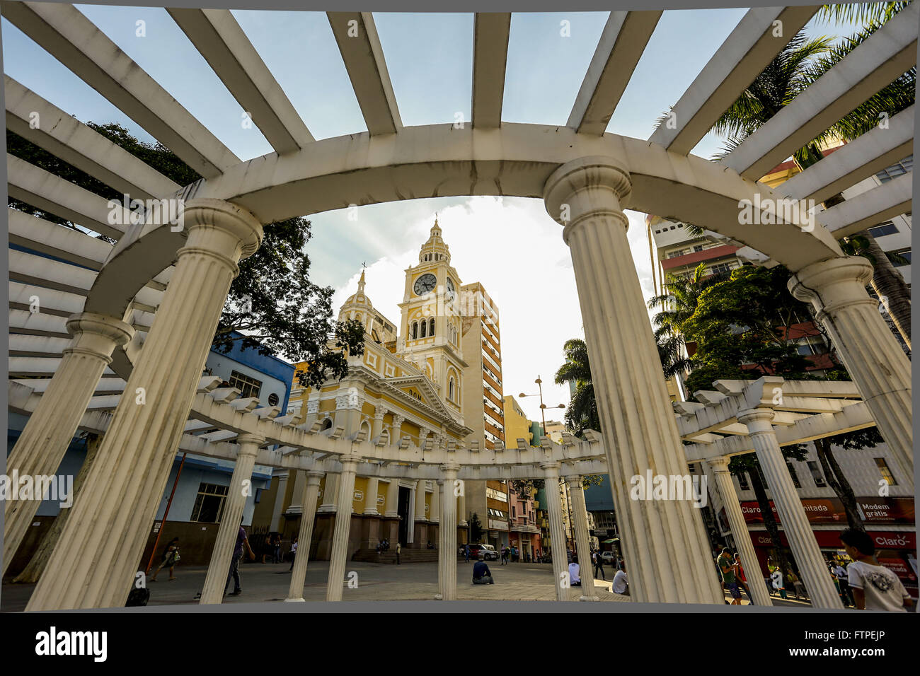 Pergola plaza of Colonel Fernando Prestes - Antique Square Matrix Stock ...