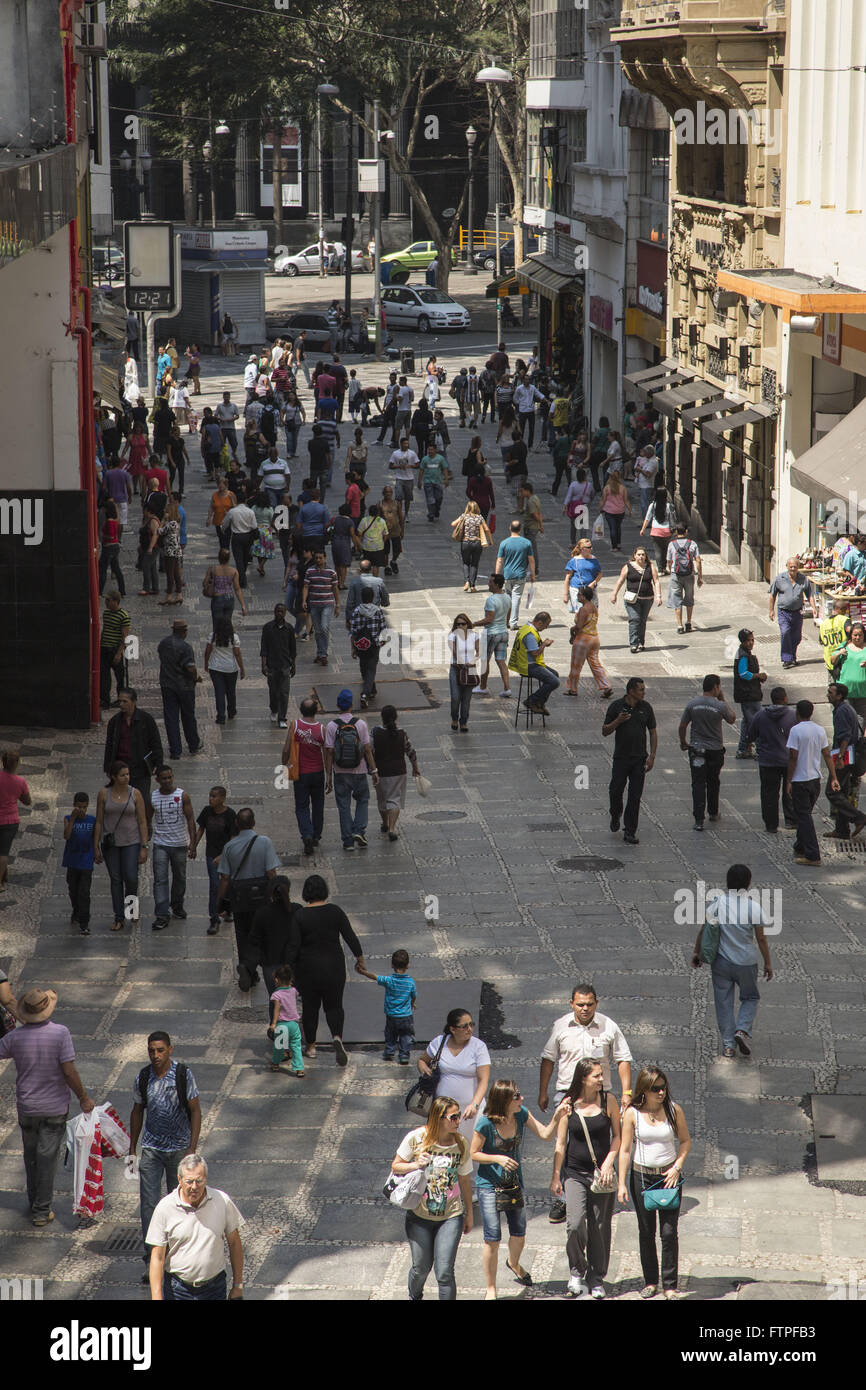 Top view of pedestrian traffic on the sidewalk of Straight Street Stock ...
