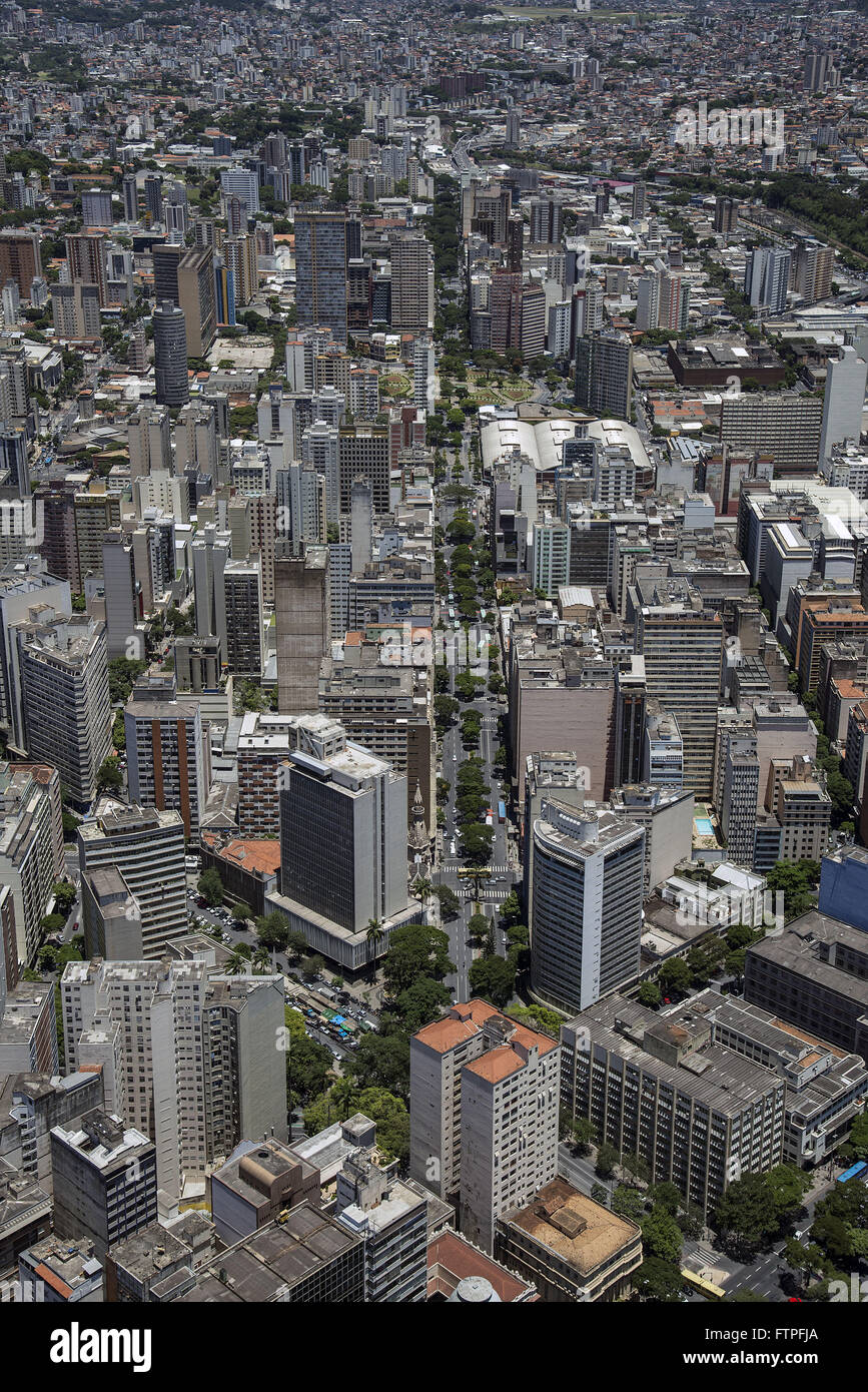 Aerial view of the city center with Augusto de Lima Avenue Stock Photo ...