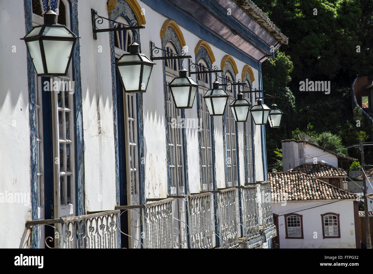 Architectural detail of a town hall Stock Photo - Alamy