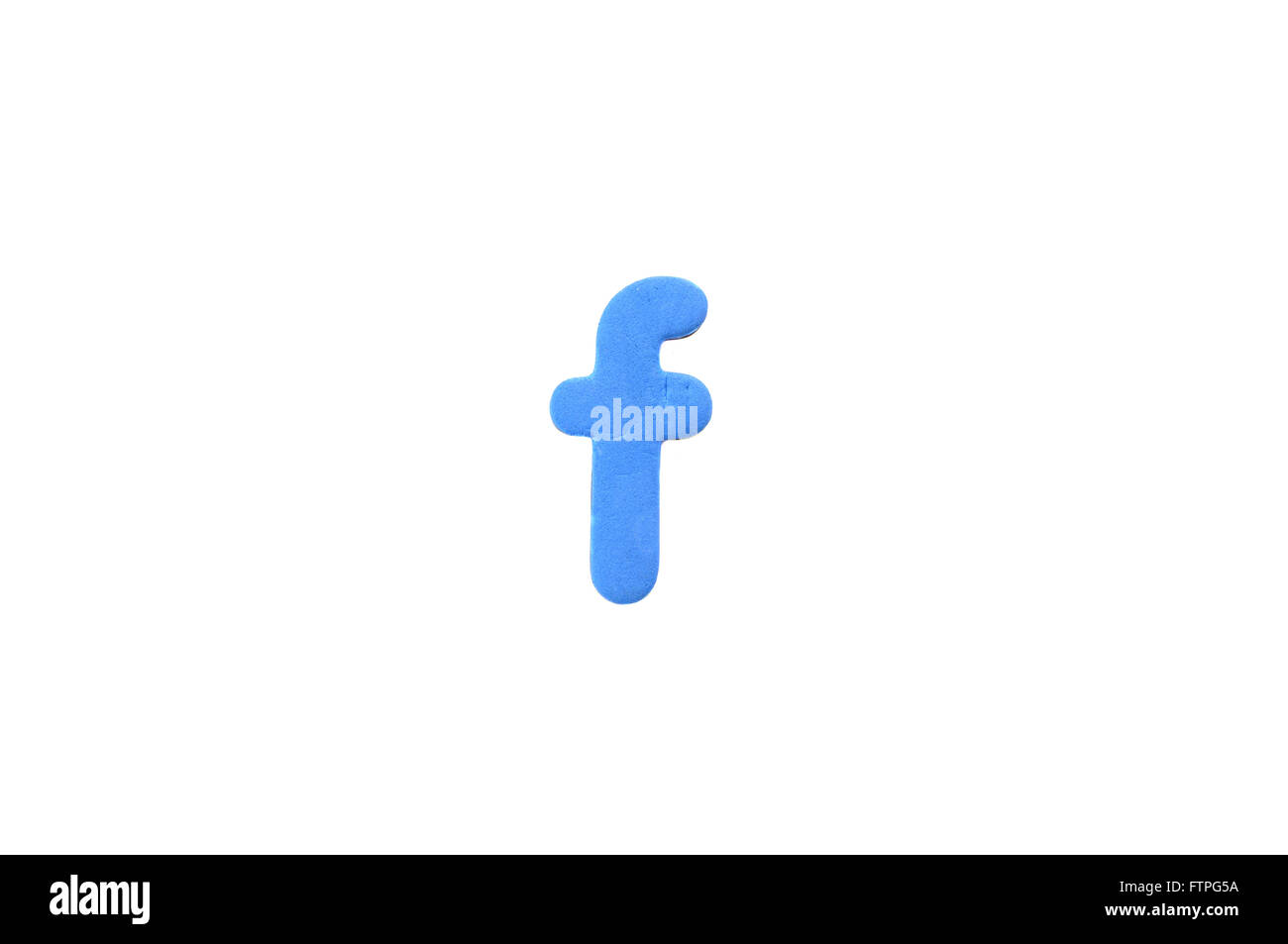 A letter F fridge magnet photographed against a white background Stock ...
