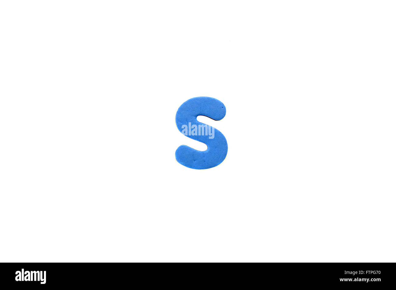 A letter S fridge magnet photographed against a white background Stock ...