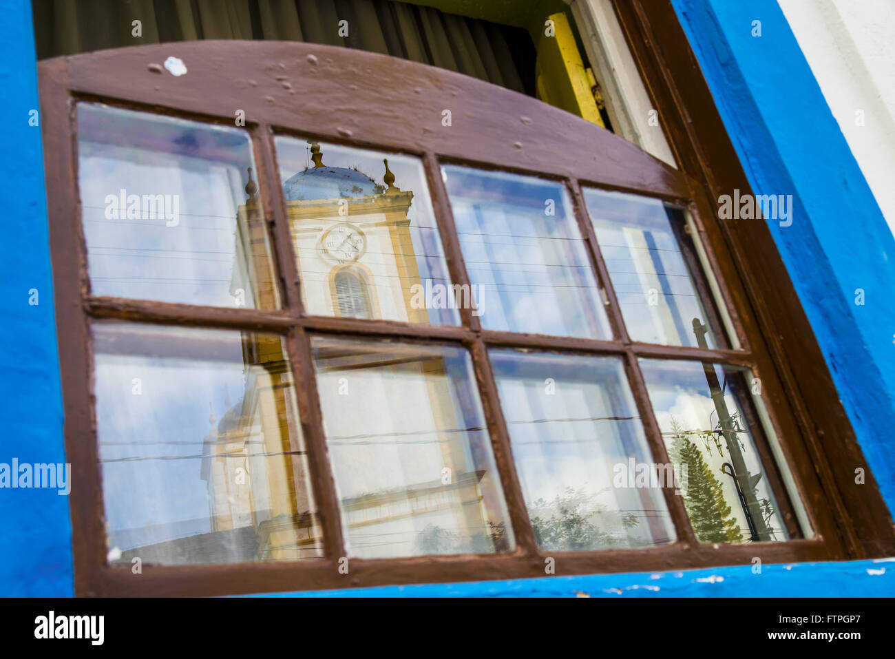 Reflection of the Church Our Lady of Grace of the historic houses ...