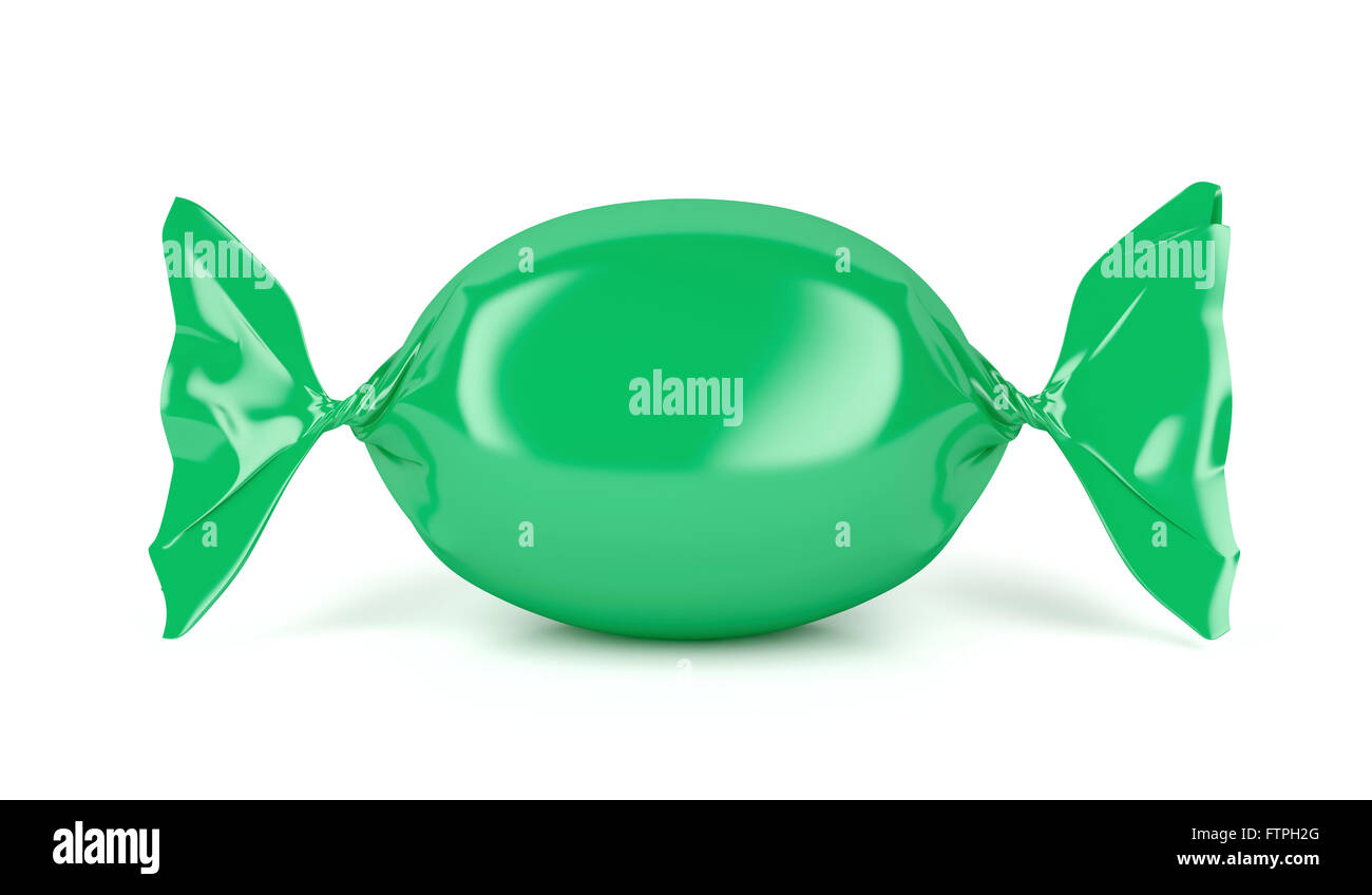 Wrapped hard candy on white background Stock Photo - Alamy