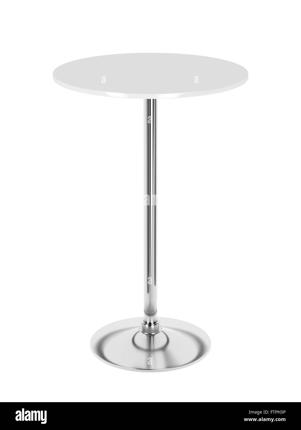 Tall bar table isolated on white background Stock Photo - Alamy