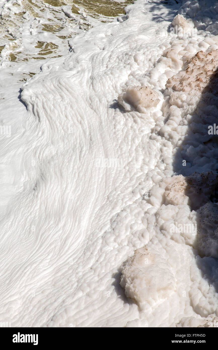 Tiete river polluted by excessive waste discarded in the water Stock ...