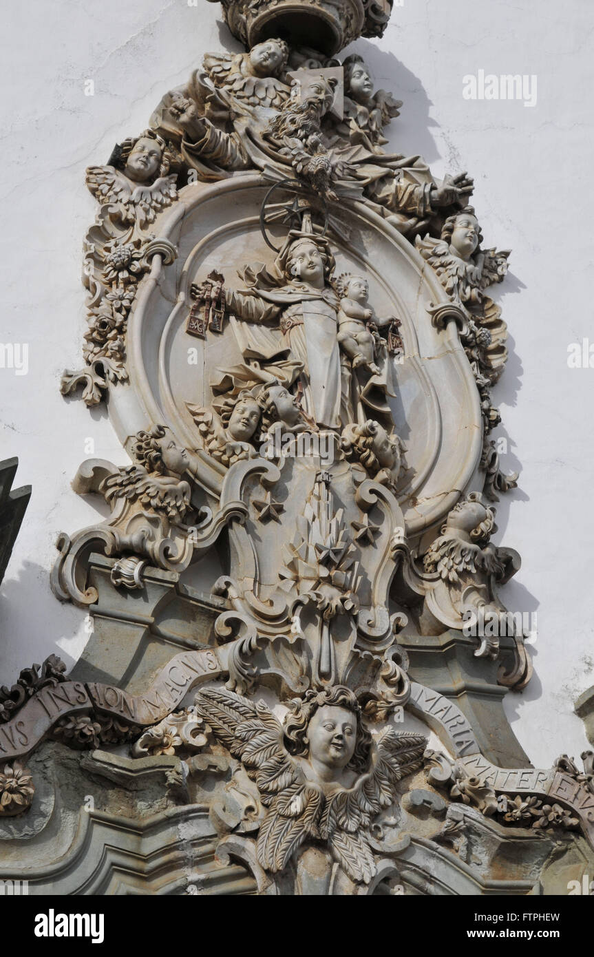 Detail of the decoration of the facade of the Church of Our Lady of ...