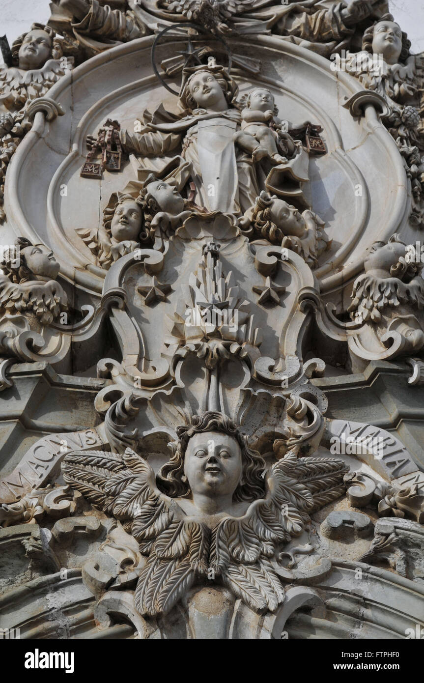 Detail of the decoration of the facade of the Church of Our Lady of ...