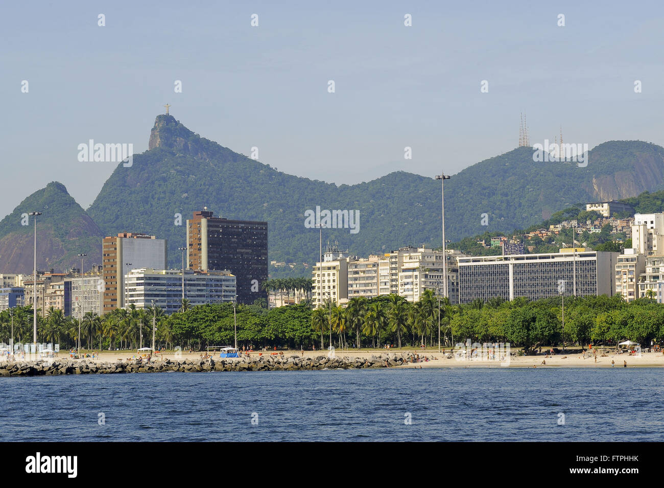 Flamengo Park Beach and the city of Rio de Janeiro Stock Photo - Alamy