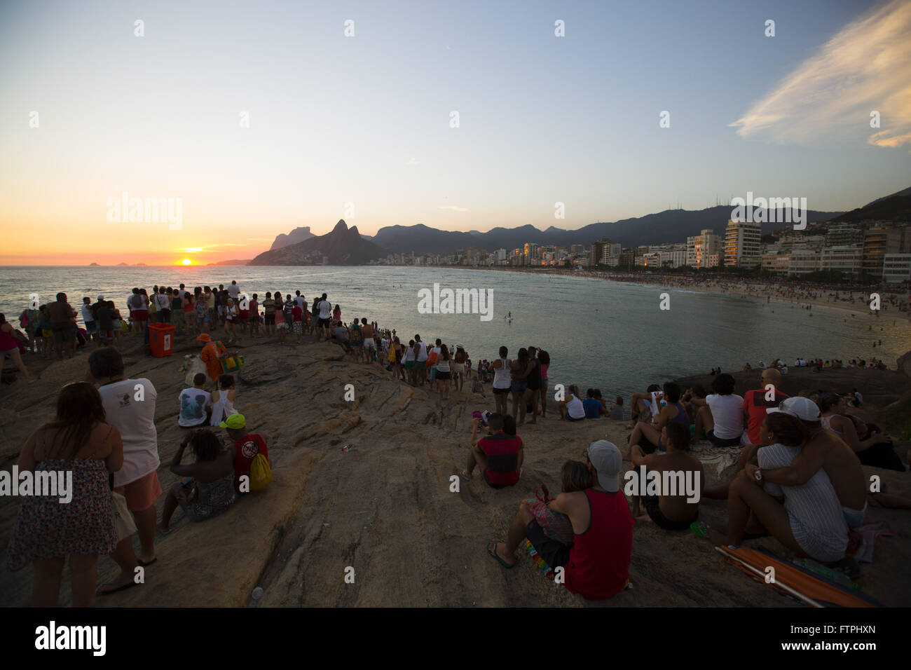 Rio sunset arpoador beach brazil hi-res stock photography and images ...