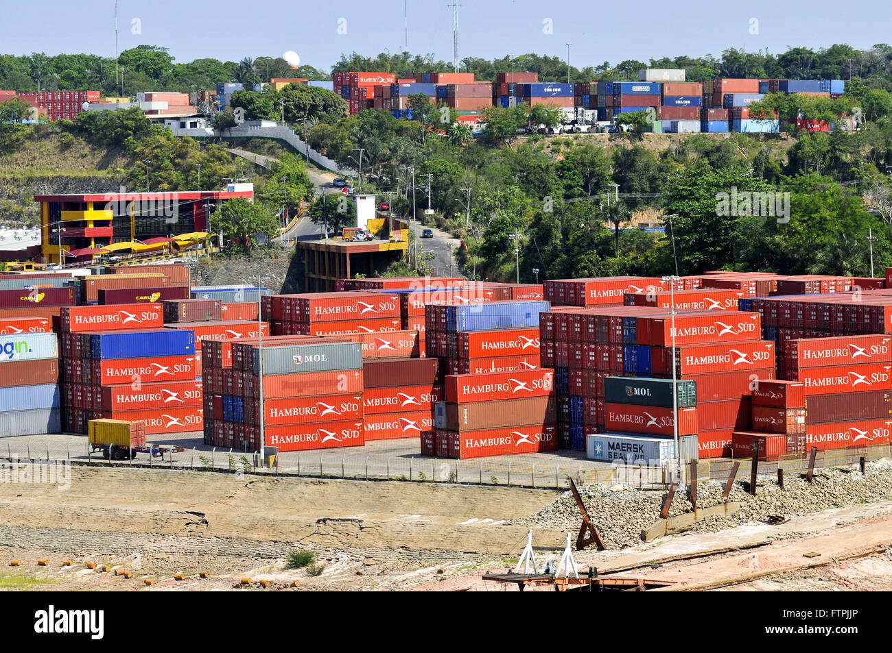 Terminal containres the Port of Manaus Chibatao Stock Photo - Alamy