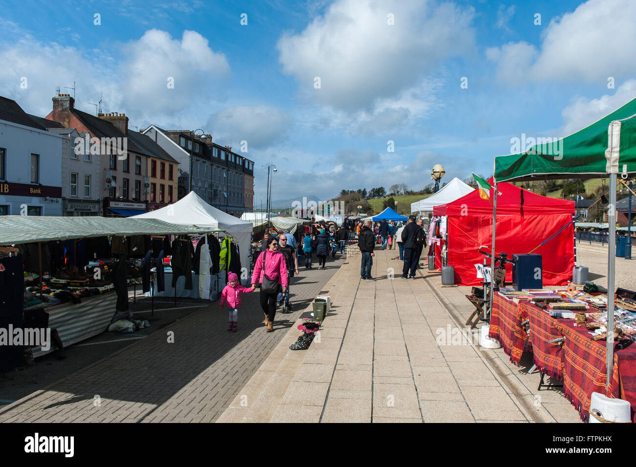 Bantry Friday Market, West Cork, Ireland, on a lovely March day Stock ...