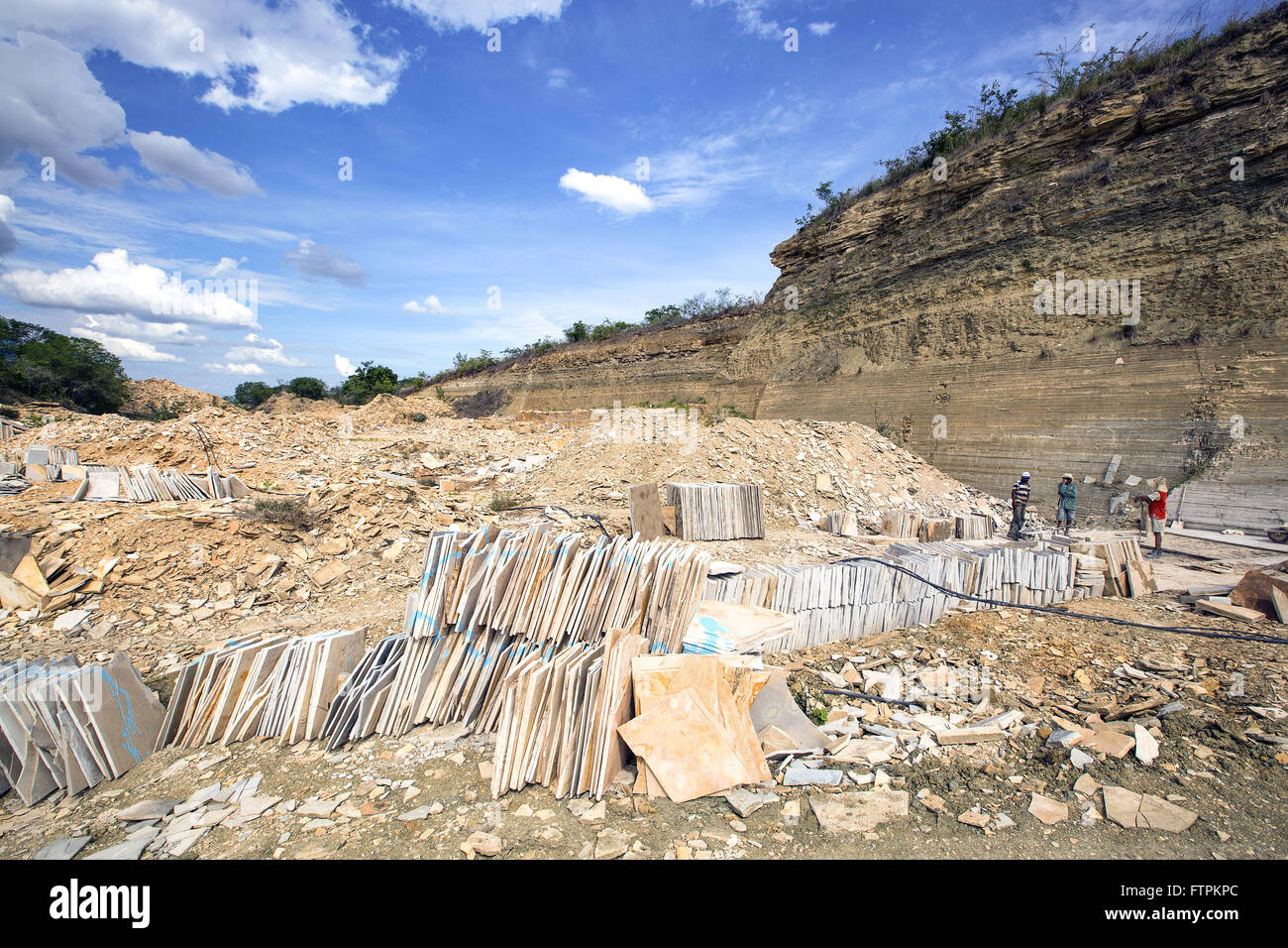 Limestone extraction area in Geosite Pedra Cariri - Geopark Araripe ...