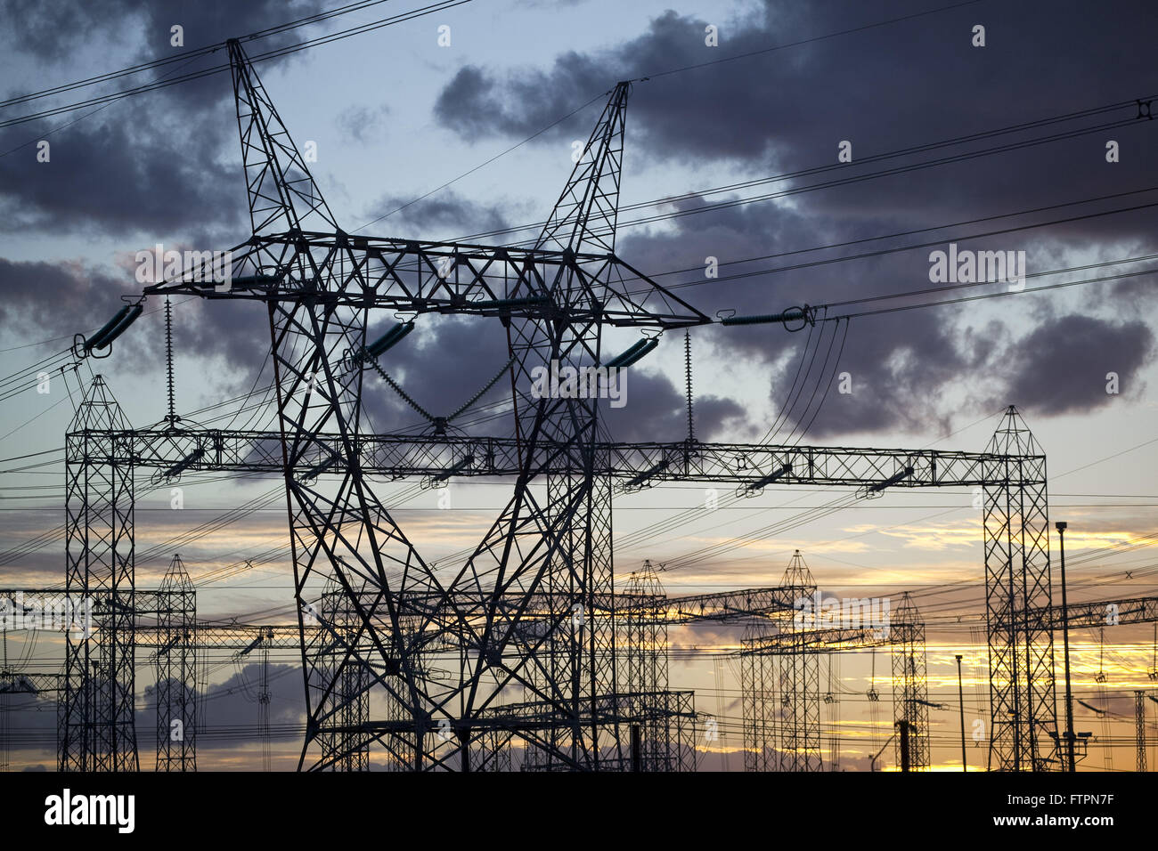 Towers for transmission of electric power generated in Paulo Afonso ...