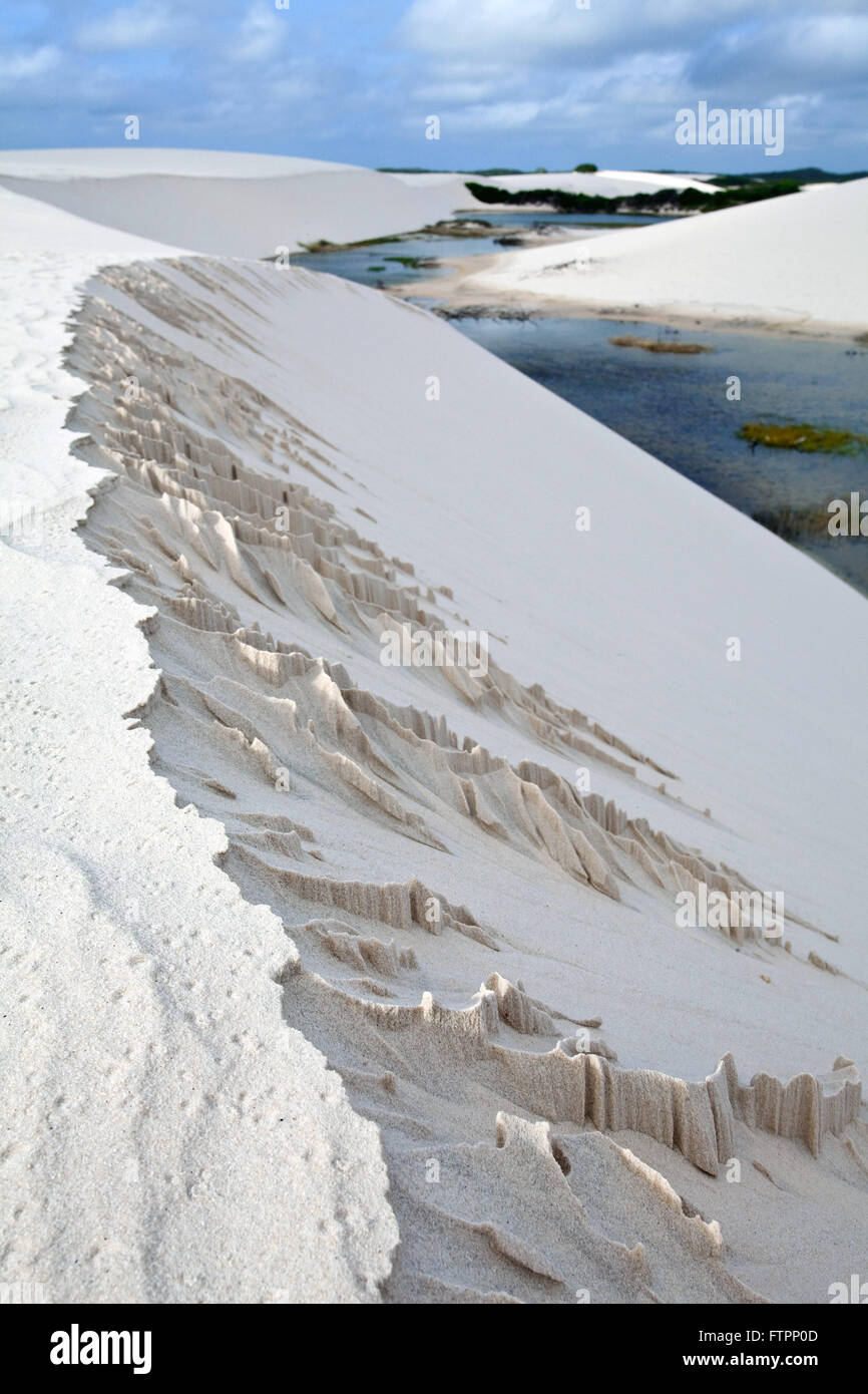 Surface of sand moved by the action of wind Stock Photo - Alamy