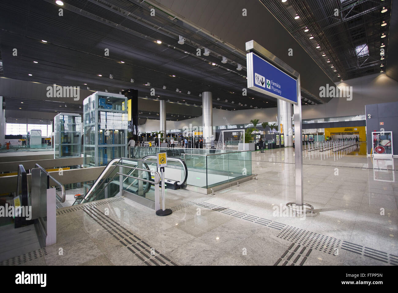 Escalator and elevator fixed at Terminal 3 of the International Airport ...